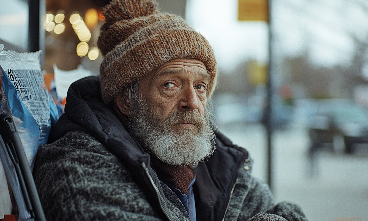 Homeless Man Outside Walmart In The Freezing Cold Until A Young Boy ...